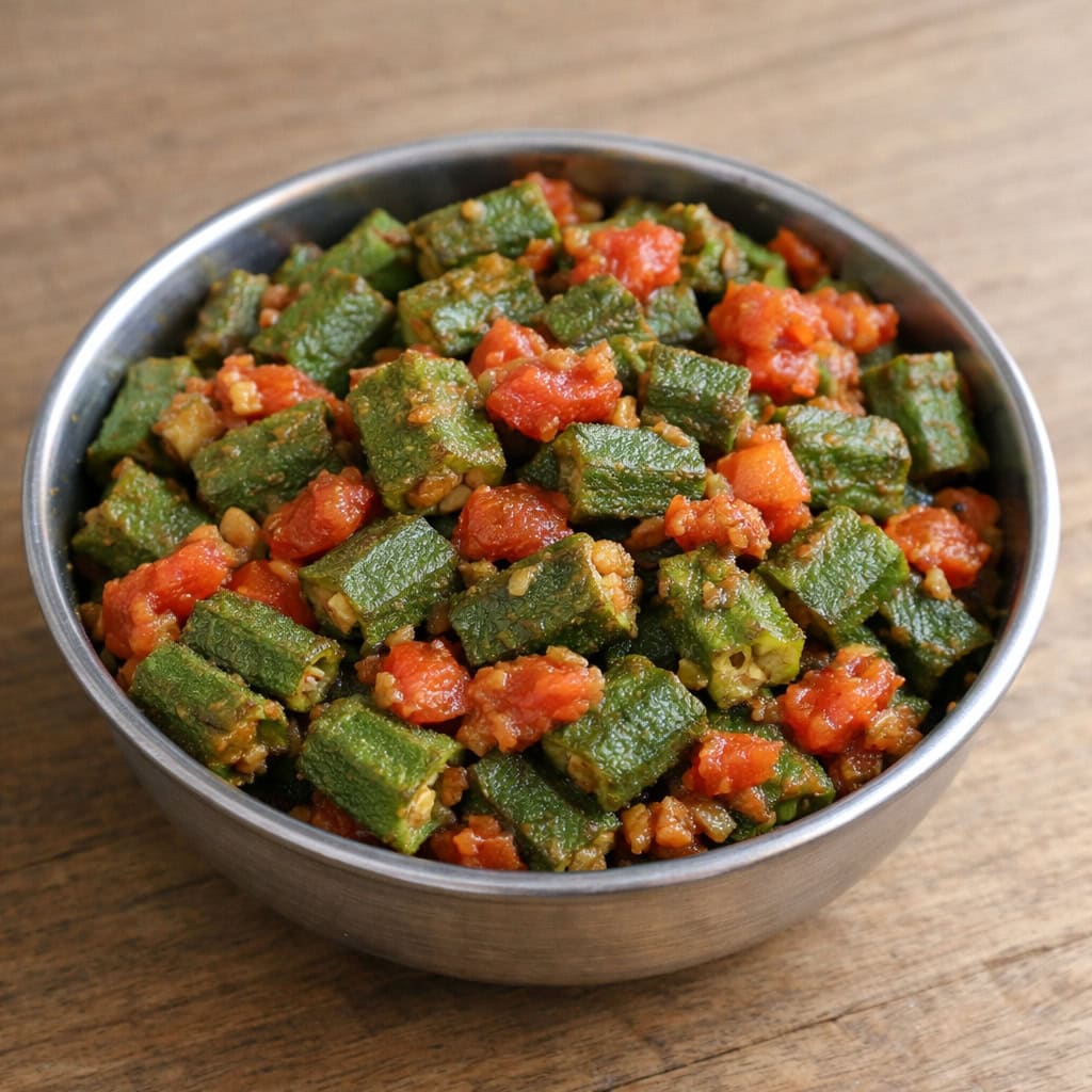 Bhindi Tomato Sabzi (Low-Oil, No Frying) Recipe